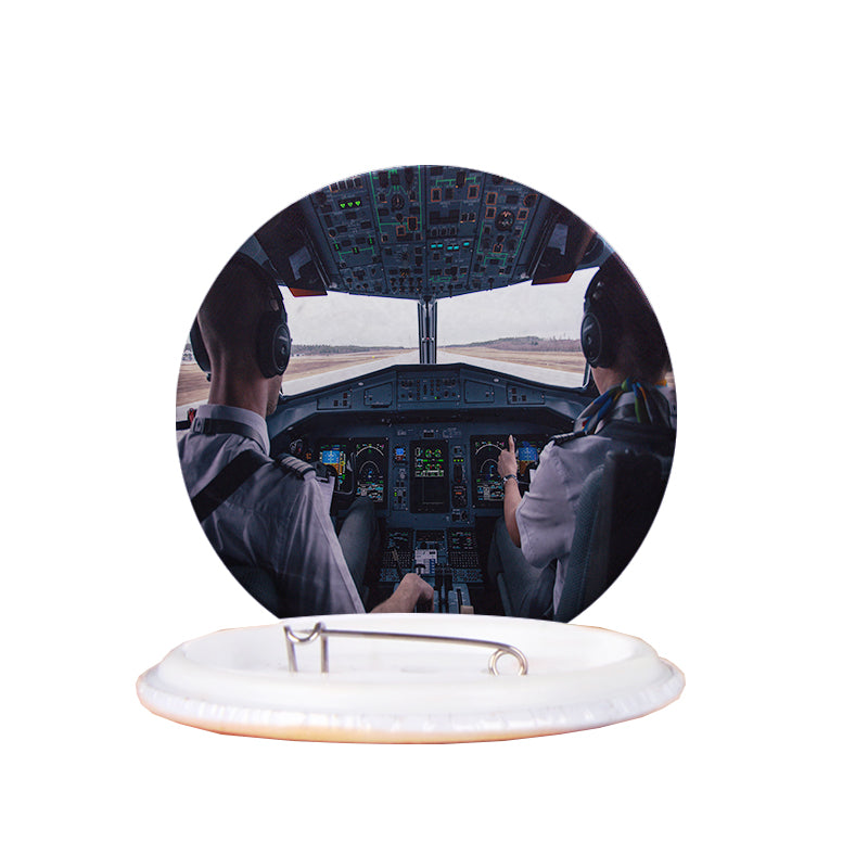 Departing Aircraft's Cockpit Designed Pins – Aviation Shop
