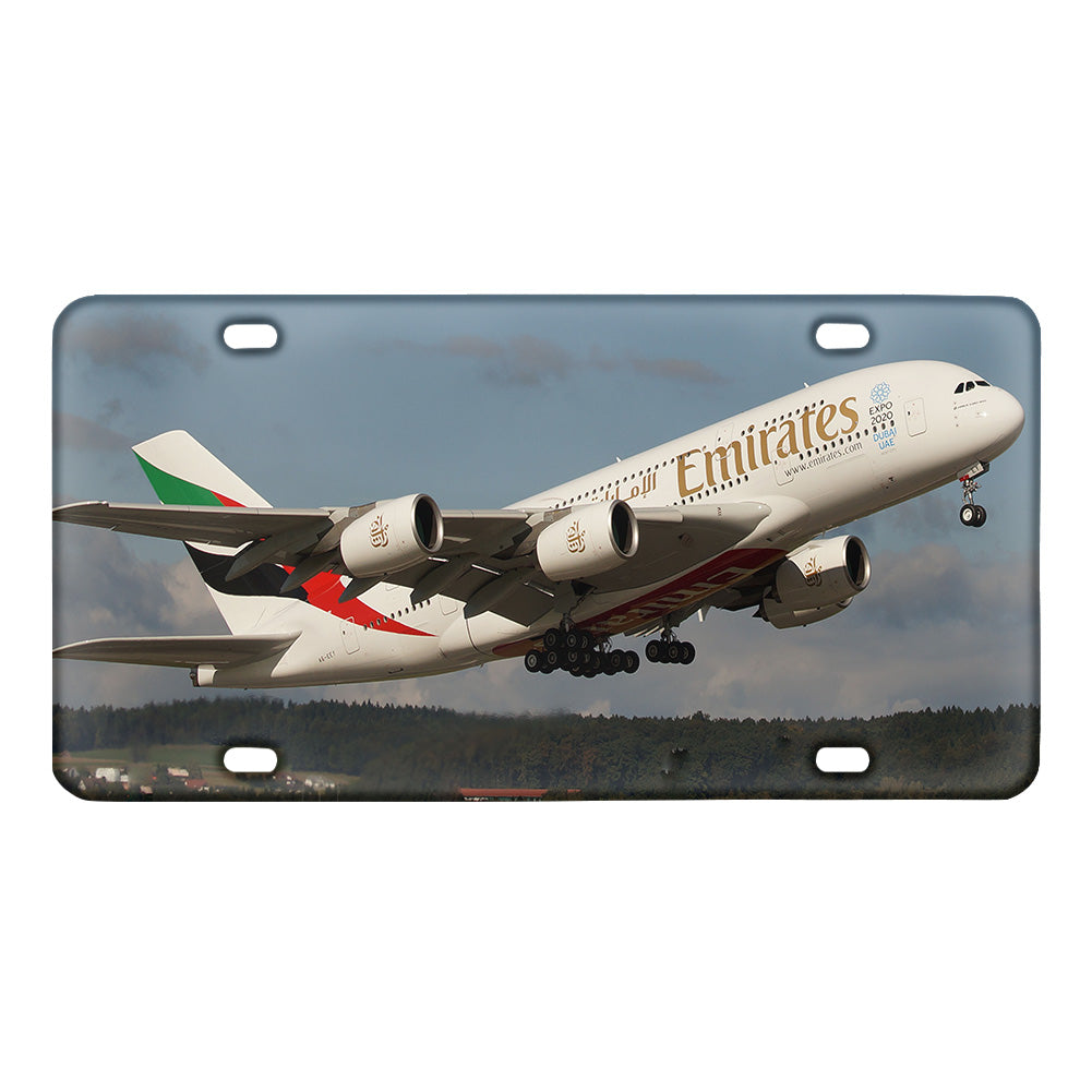 Departing Emirates A380 Designed Metal (License) Plates – Aviation Shop