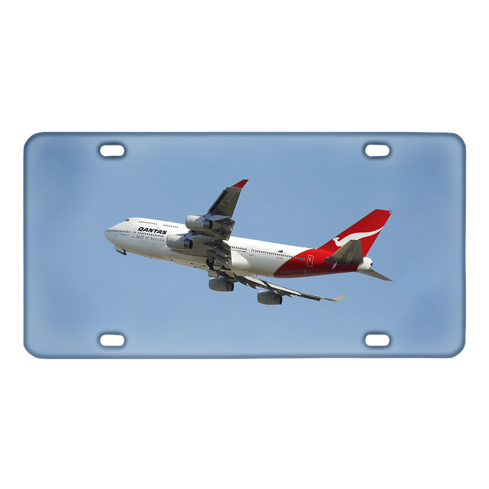 Departing Qantas Boeing 747 Designed Metal (License) Plates – Aviation Shop