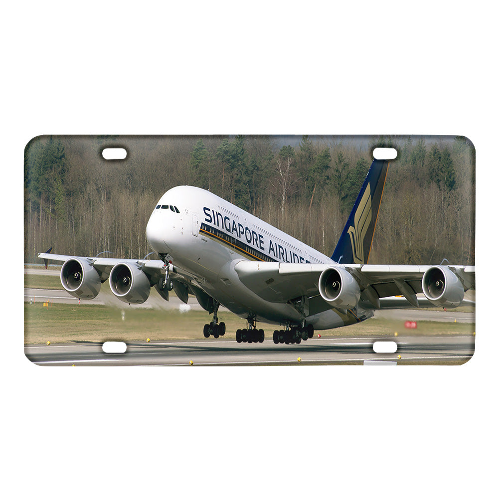 Departing Singapore Airlines A380 Designed Metal (License) Plates ...