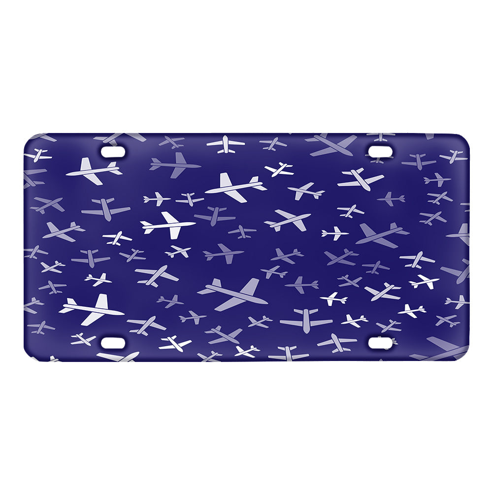 Different Sizes Seamless Airplanes Designed Metal (License) Plates ...