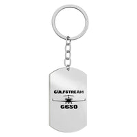 Gulfstream G650 & Plane Designed Stainless Steel Key Chains (Double Si ...