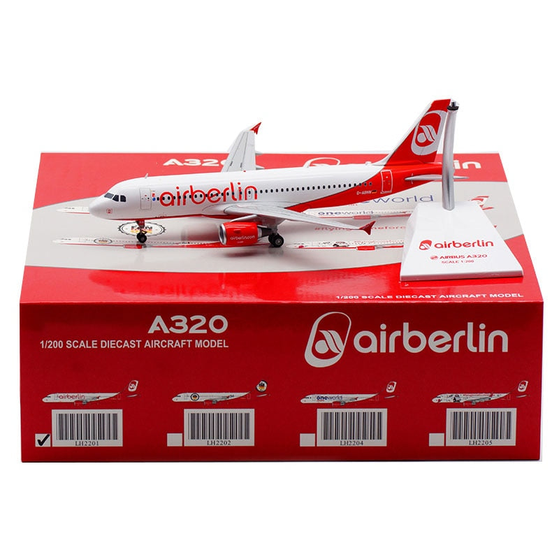 AirBerlin D-ABNW A320 Airplane Model (1/200 Scale) – Aviation Shop