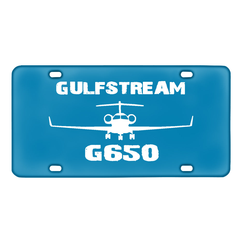 Gulfstream G650 & Plane Designed Metal (License) Plates – Aviation Shop