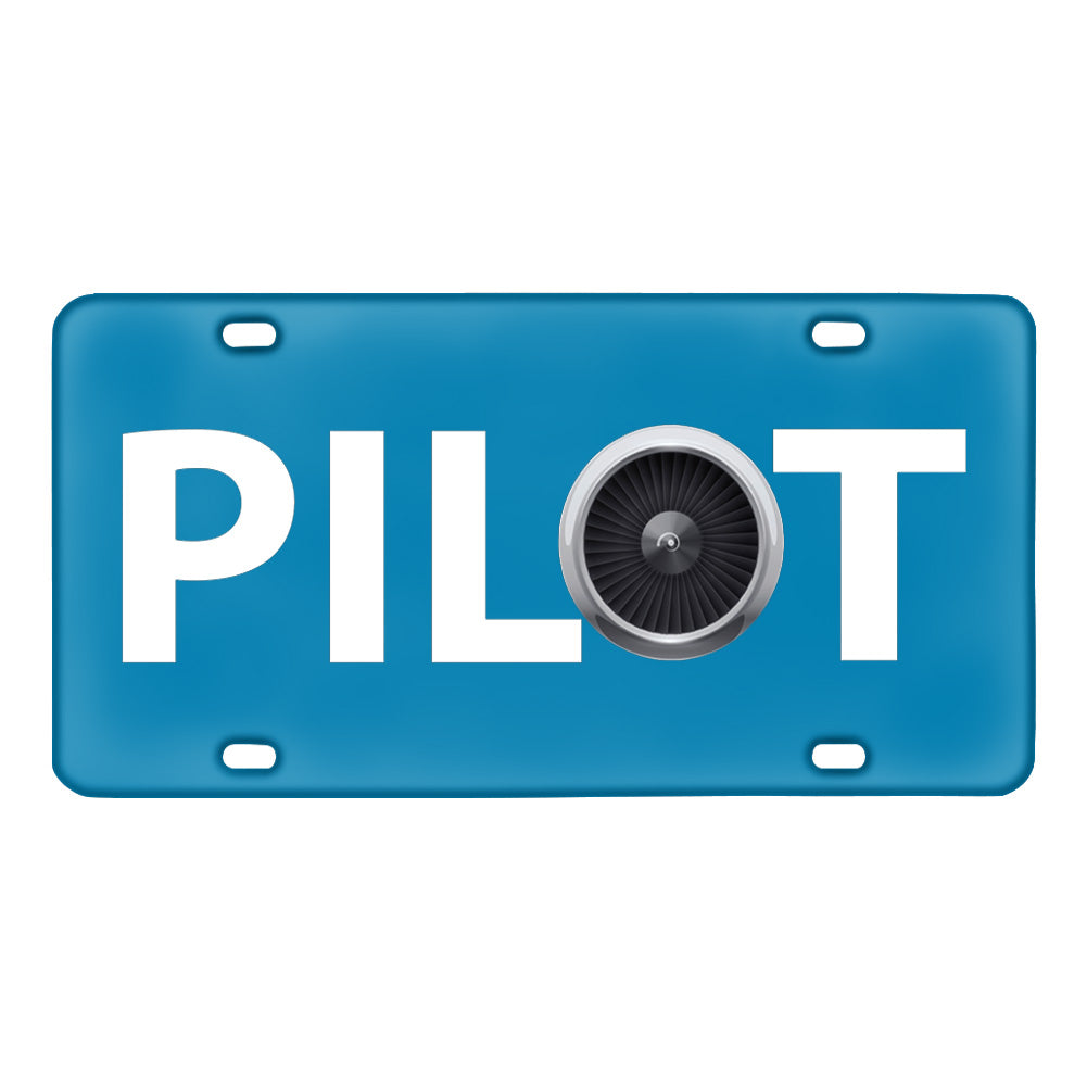 Pilot & Jet Engine Designed Metal (License) Plates – Aviation Shop
