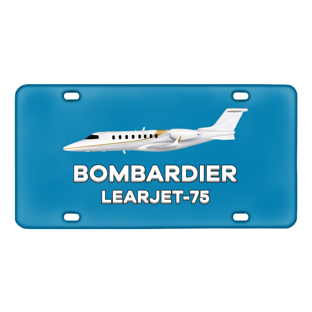 The Bombardier Learjet 75 Designed Metal (License) Plates – Aviation Shop