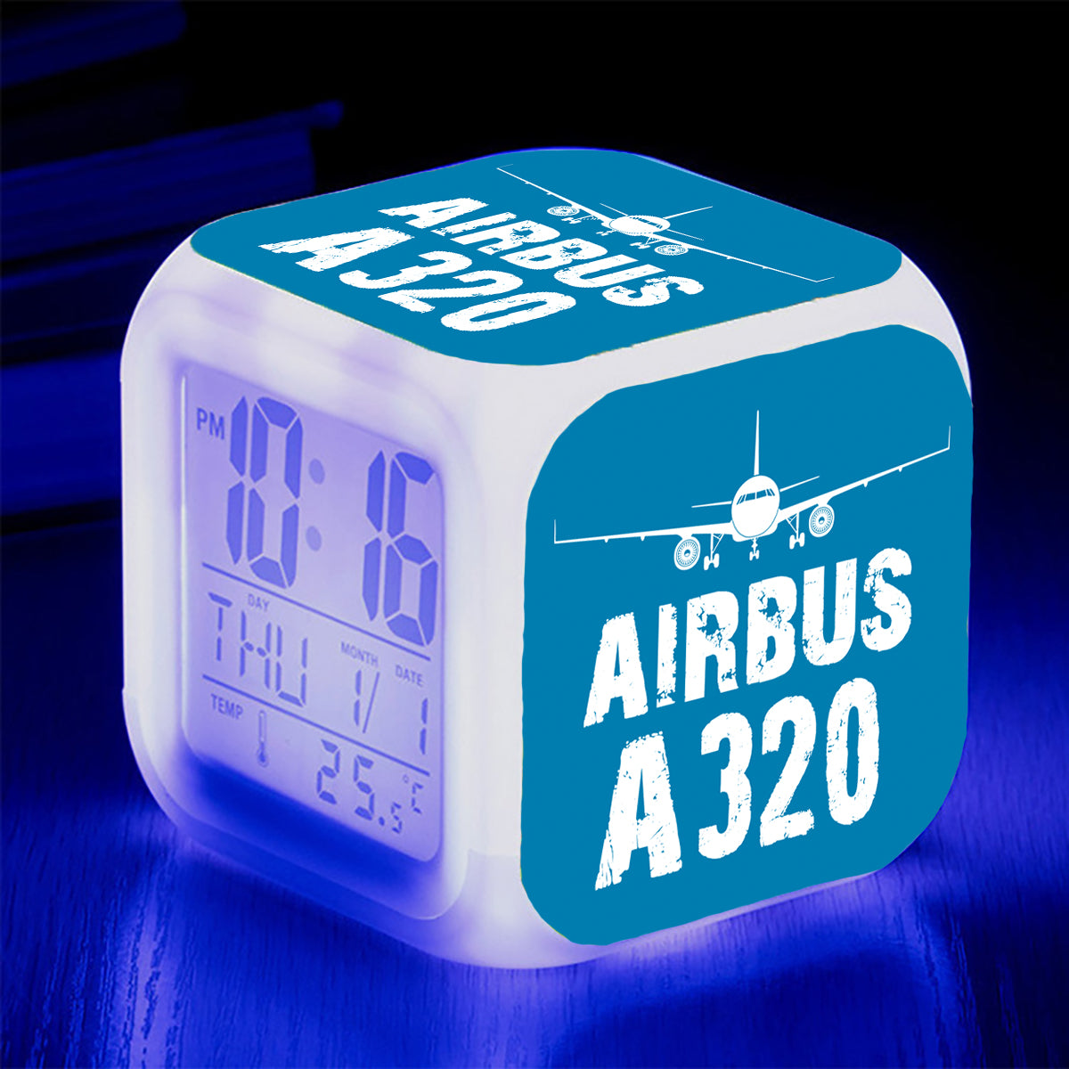 Airbus A320 & Plane Designed "7 Colour" Digital Alarm Clock – Aviation Shop