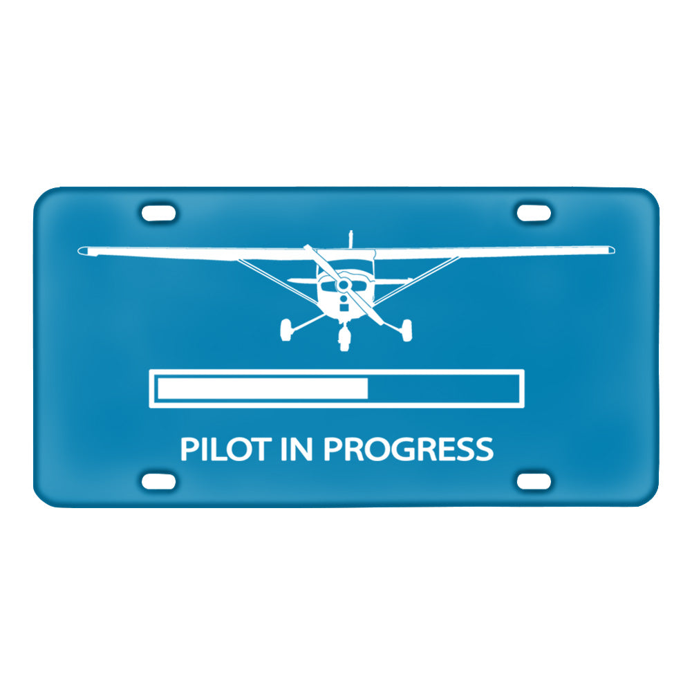 Pilot In Progress (Cessna) Designed Metal (License) Plates – Aviation Shop