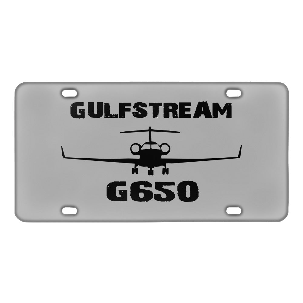 Gulfstream G650 & Plane Designed Metal (License) Plates – Aviation Shop