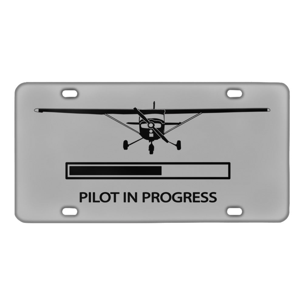 Pilot In Progress (Cessna) Designed Metal (License) Plates – Aviation Shop