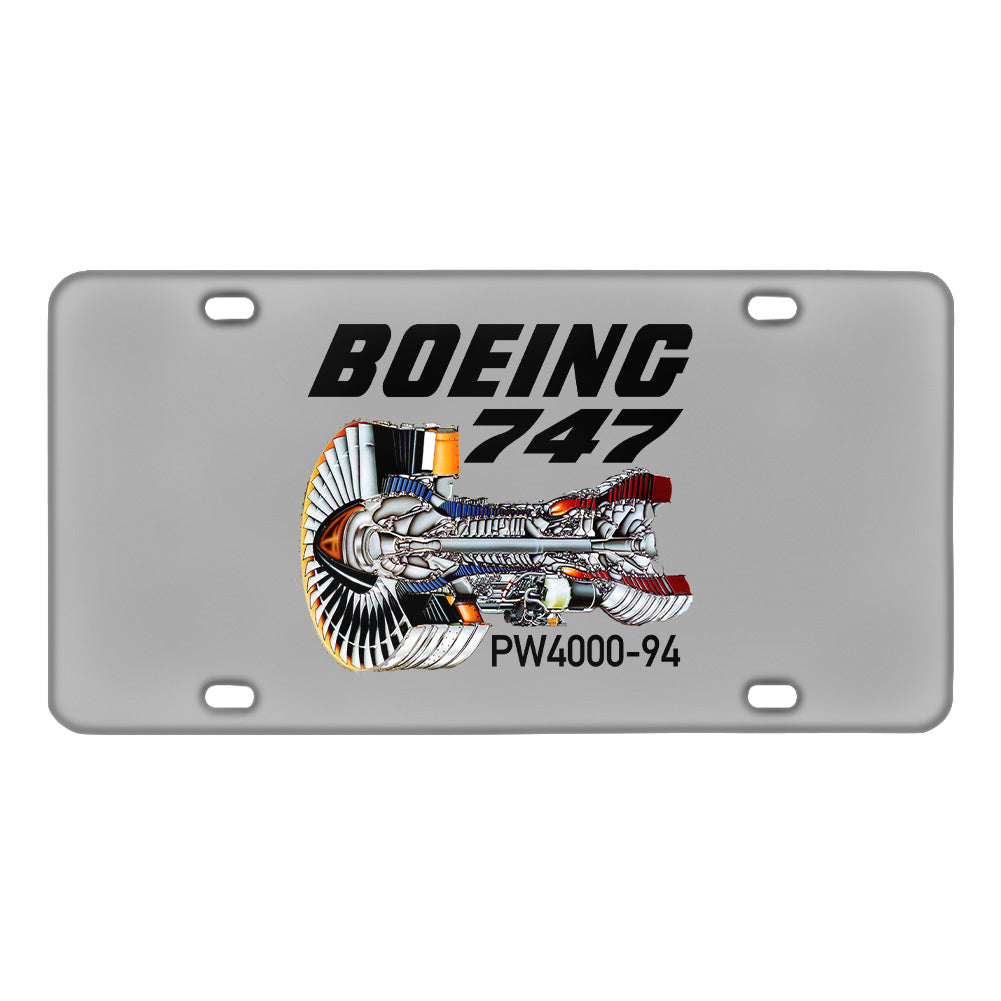 Boeing 747 & PW4000-94 Engine Designed Metal (License) Plates ...