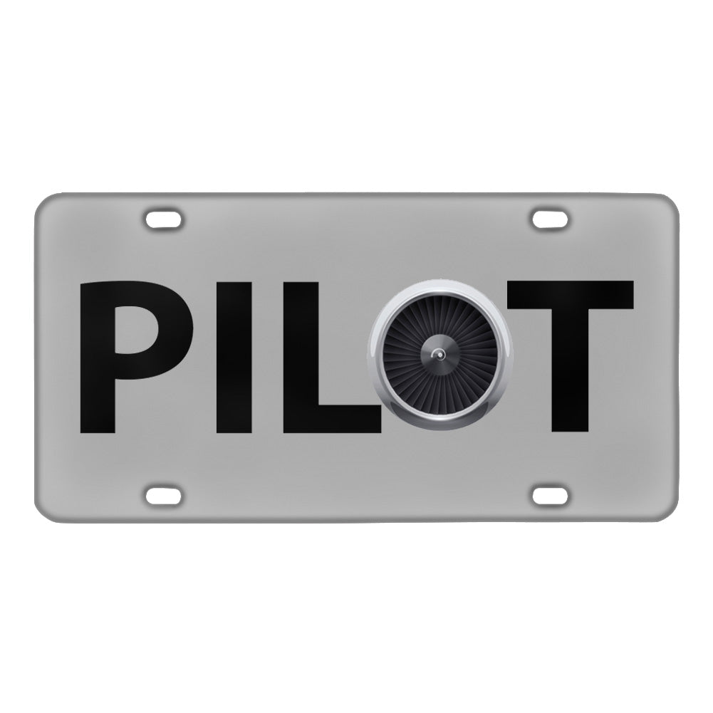 Pilot & Jet Engine Designed Metal (License) Plates – Aviation Shop