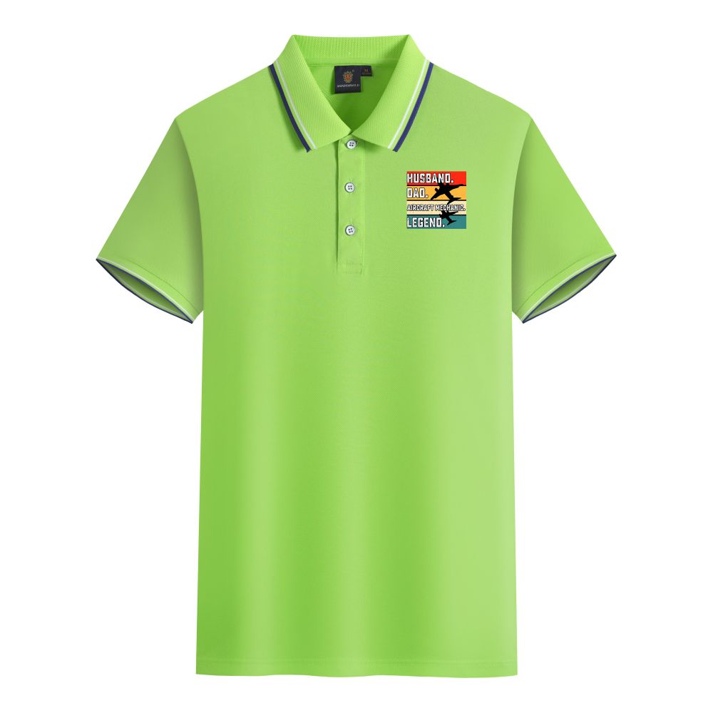 Husband & Dad & Aircraft Mechanic & Legend Designed Stylish Polo T-Shi – Aviation Shop