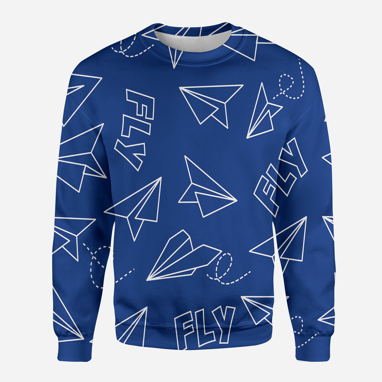 Paper Airplane & Fly (Blue) Designed 3D Sweatshirts – Aviation Shop
