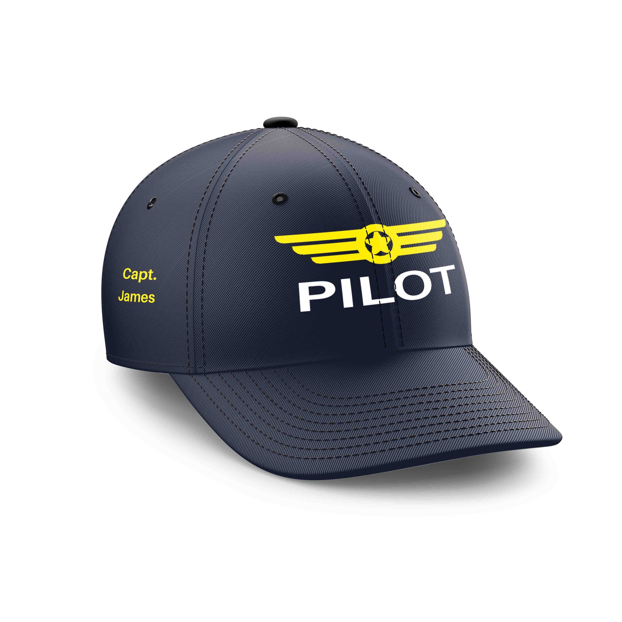 Customizable Name & Pilot Badge Embroidered Hats – Aviation Shop