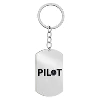 Pilot & Jet Engine Designed Stainless Steel Key Chains (Double Side ...