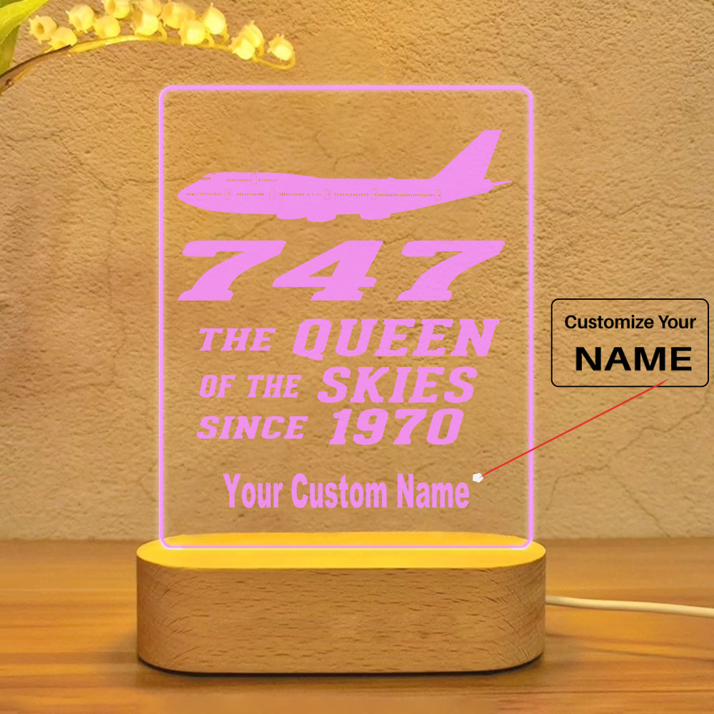Boeing 747 - Queen of the Skies (2) Designed Night Lamp – Aviation Shop