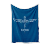 Propeller Shape Aviation Alphabet Designed Bed Blankets & Covers ...