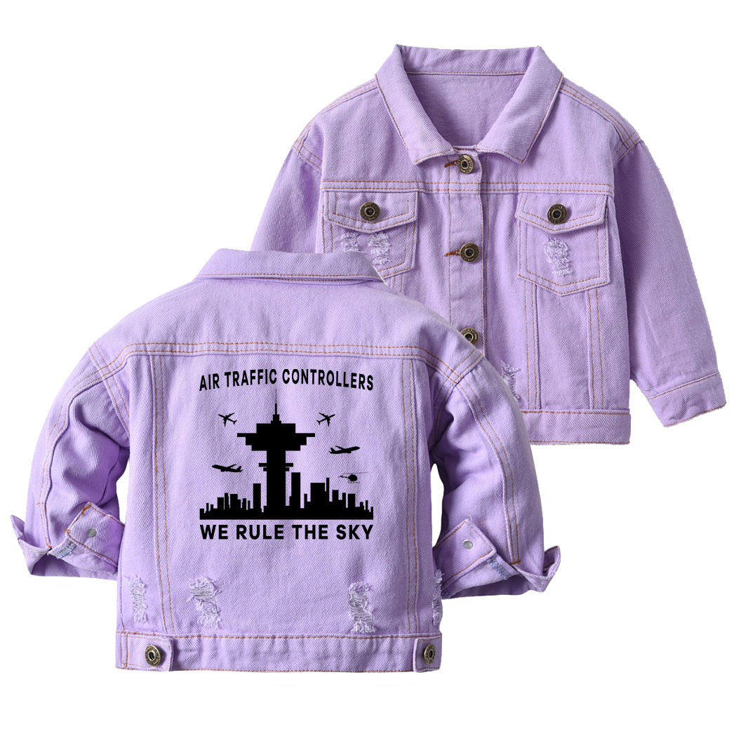Air Traffic Controllers - We Rule The Sky Designed Children Denim Jack ...