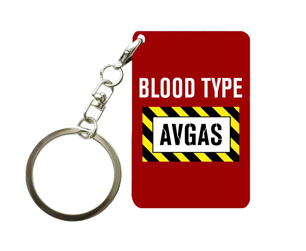 Blood Type AVGAS Designed Key Chains – Aviation Shop