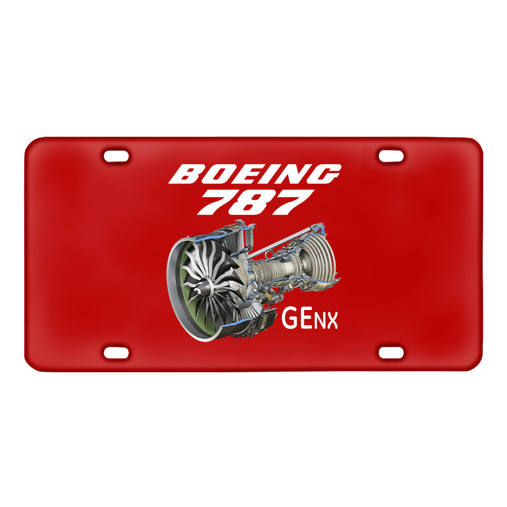 Boeing 787 & GENX Engine Designed Metal (License) Plates – Aviation Shop