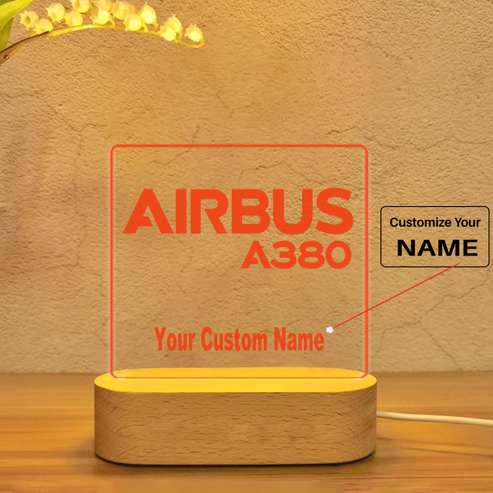 Airbus A380 & Text Designed Night Lamp – Aviation Shop
