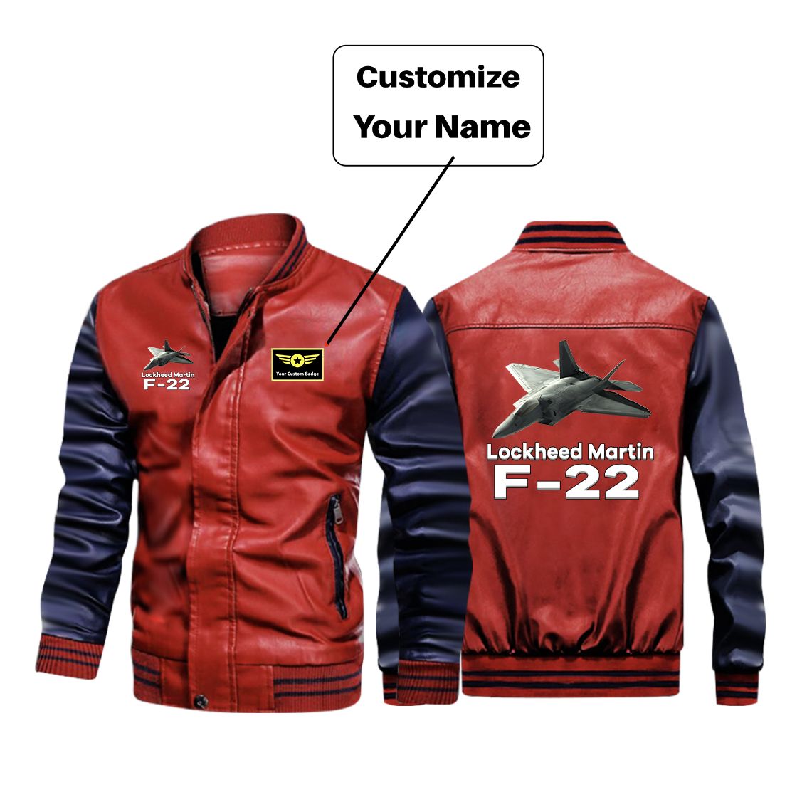 The Lockheed Martin F22 Designed Stylish Leather Bomber Jackets ...