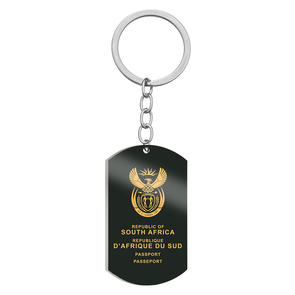 South Africa Passport Designed Stainless Steel Key Chains (Double Side ...
