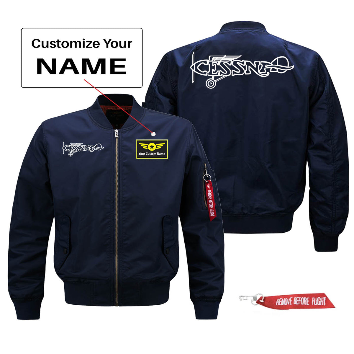 Special Cessna Text Designed Pilot Jackets (Customizable) – Aviation Shop