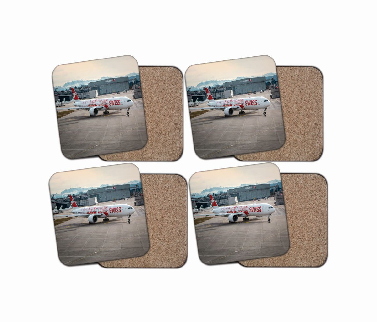 Swiss Airlines Boeing 777 Designed Coasters – Aviation Shop