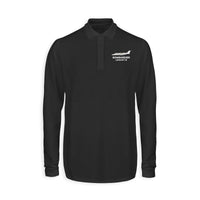 The Bombardier Learjet 75 Designed Long Sleeve Polo T-Shirts – Aviation ...