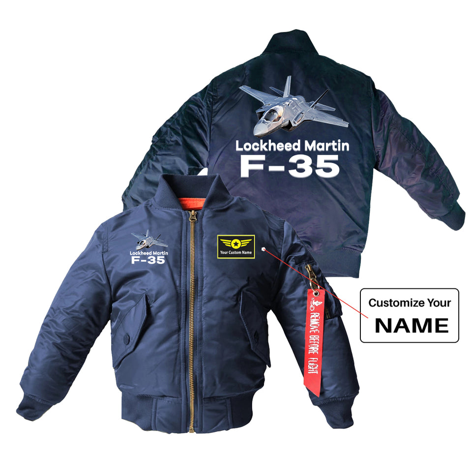The Lockheed Martin F35 Designed Children Bomber Jackets – Aviation Shop