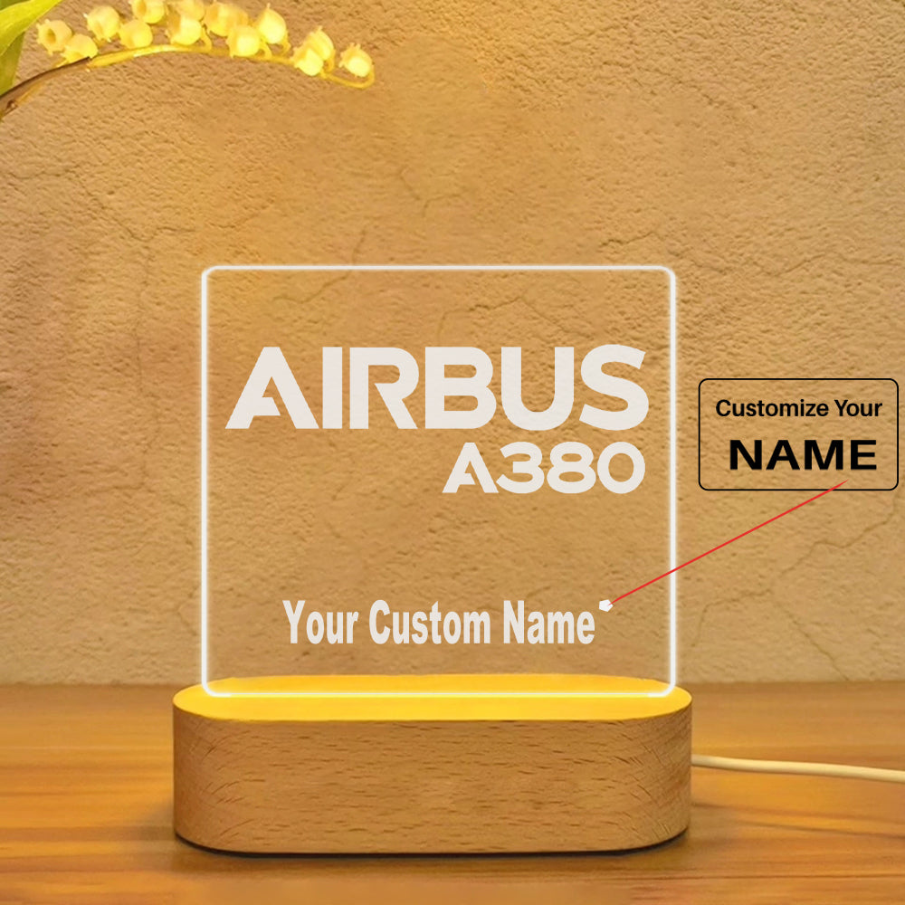 Airbus A380 & Text Designed Night Lamp – Aviation Shop