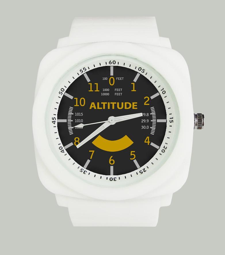 Airplane Instrument Series (Altitude-Color) Rubber Strap Watches ...