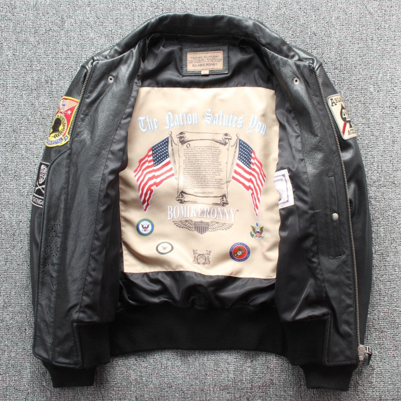 Air Force Fighter Jet Pilot Designed GENUINE Leather Jacket – Aviation Shop
